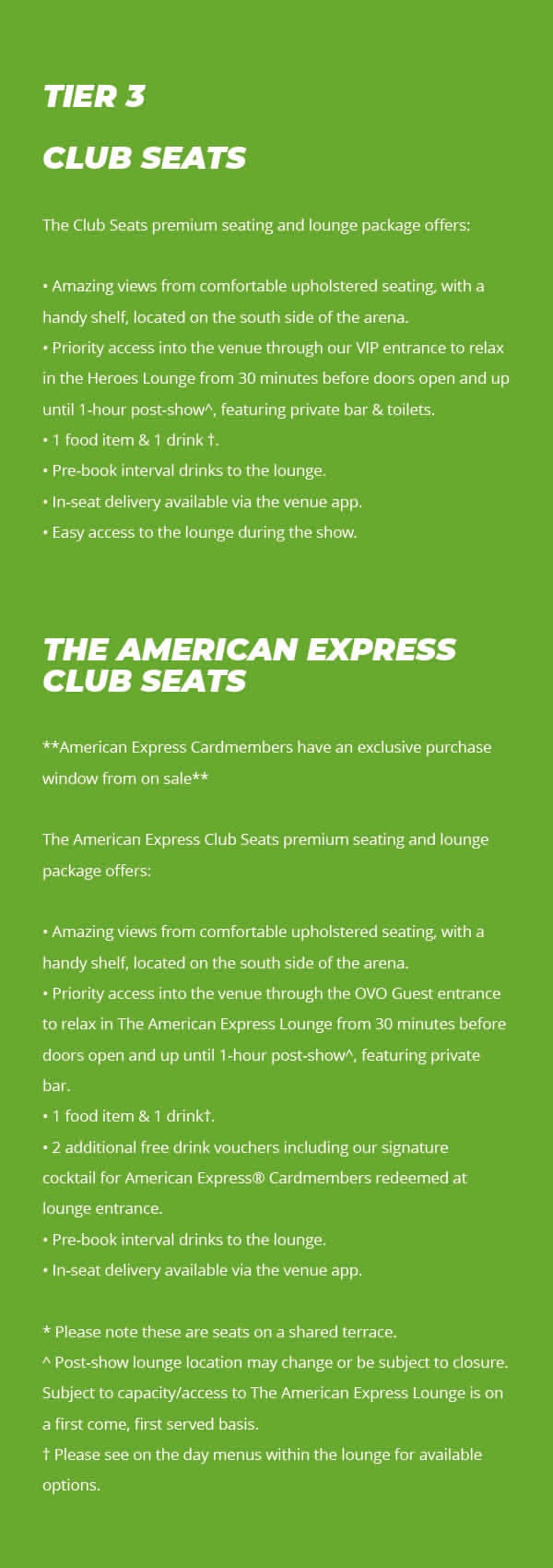 Premium seating & lounges | OVO Arena Wembley